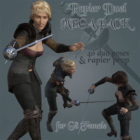 Rapier Duel Megapack For Genesis 8 Female 3d Figure Assets 3d Models Painmd