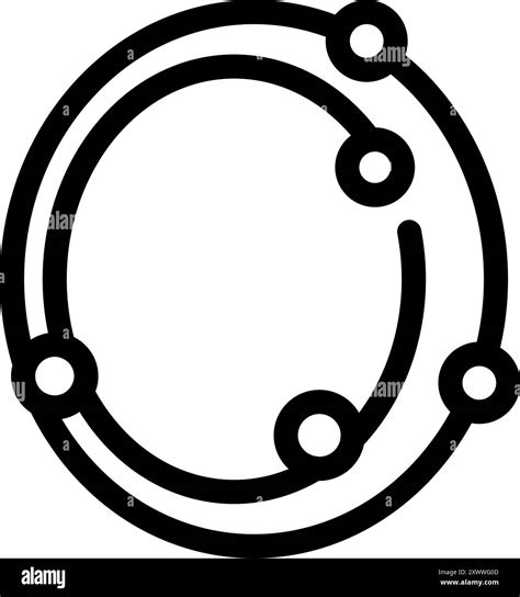 Simple Icon Of A Circular Network With Interconnected Nodes Representing The Concept Of