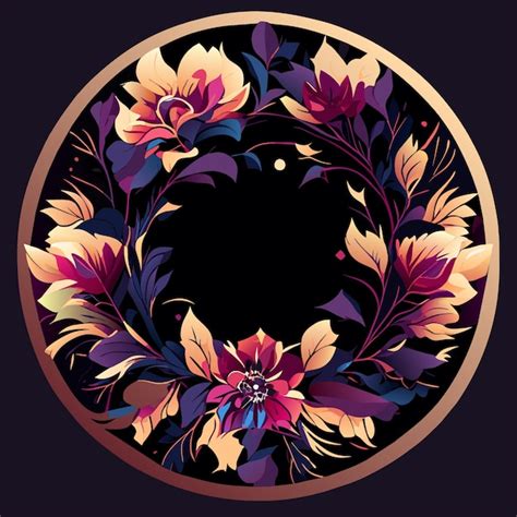 Premium Vector Enigmatic Evergreens Handcrafted Floral Frame In