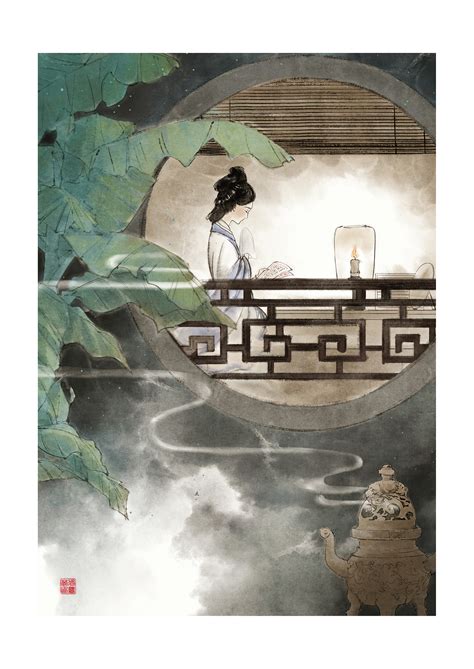 国学经典《夜雨寄北》系列插图将盏萤 站酷zcool