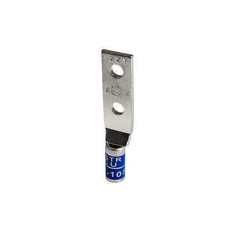 6 Awg Lug With Inspection Window 2 Hole 10 Stud 58 In Spacing
