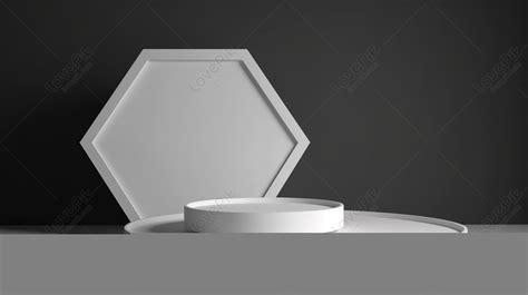 미니멀리스트 3d 렌더링 제품 디스플레이 배경을 위한 육각형 받침대 리스 배경 3d 침대 배경 미니멀 배경 이미지 Hd 리스 3d 침대 미니멀 배경 사진 무료