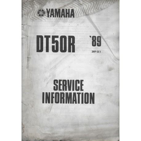 Manuel Datelier Yamaha Dt 50 R 1989 Type 3mp