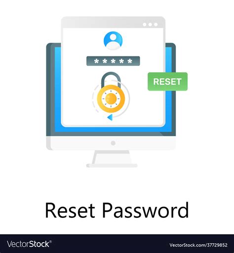 Reset Password Royalty Free Vector Image Vectorstock