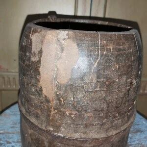 Vintage Antique Original Indian Wooden Decorative Pot Etsy Uk