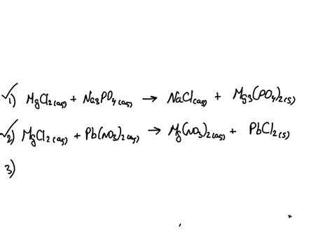 Solved An Aqueous Solution Of Magnesium Chloride Mgcl2 Is Added To