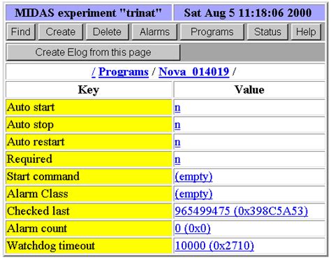 Midas Odb Structure