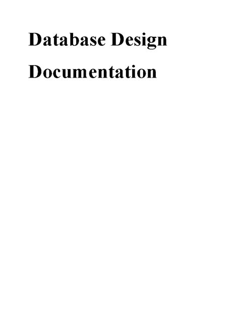 Assignment Format Hnd It Database Design Documentation Table Of
