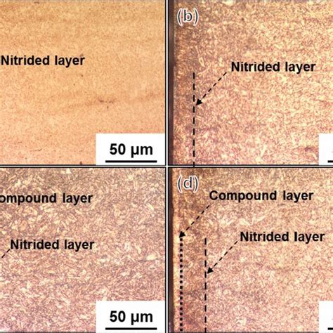 Cross Sectional Microstructure Of Plasma Nitrided Specimens At