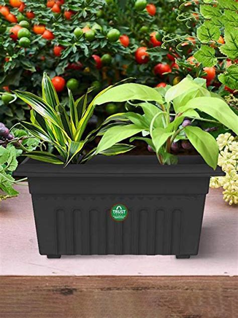 Buy Trustbasket Black 3 Pieces Uv Treated Planters Planters For
