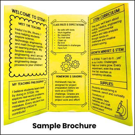 Stem Steam Brochures Editable Meet The Teacher Template Open House Bts