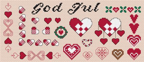 Julhjärtan Carolinas Broderi