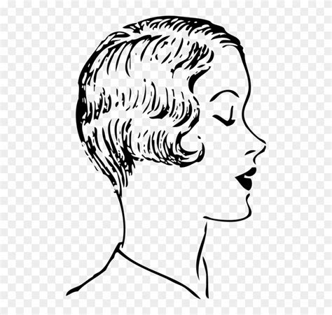 Woman Face Clip Art Black And White