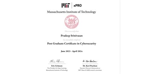 Pradeep Srinivasan On Linkedin Post Graduate Certificate In Cybersecurity • Pradeep Srinivasan