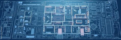 Generative Ai Blueprint Floor Plan Of Architectural Background With