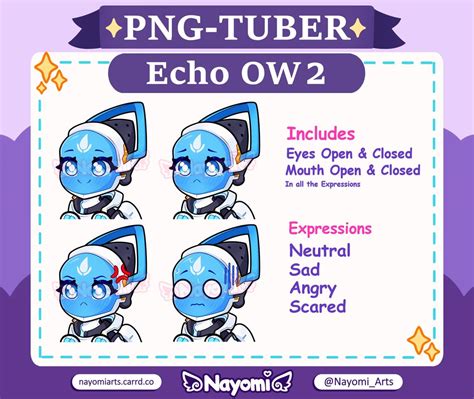 Overwatch 2 Echo Pngtuber Echo Overwatch 2 Twitch Streamer