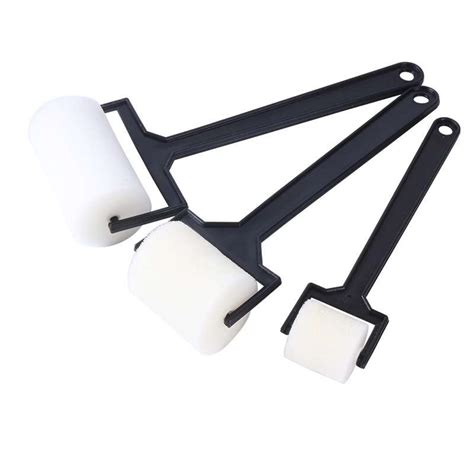 Plastic Sponge Roller Black 3pcs Sagacity Art And Crafts