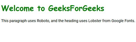 How To Add Font In Css Geeksforgeeks