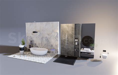 8365 Free Sketchup Bathroom Model Download