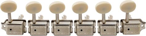 Wilkinson Deluxe Wj55 Vintage 6 Inline Guitar Tuners Split Post Machine