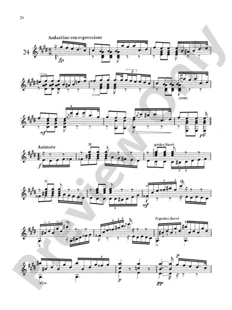 Carcassi Melodic And Progressive Etudes Op 60 No 24 Part Digital Sheet Music Download