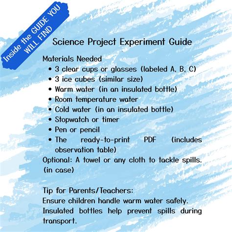 Editable Ready To Print Science Fair Project Kit Stem Learning