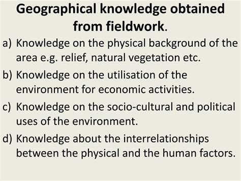 Ppt Fieldwork In Geography Powerpoint Presentation Free Download
