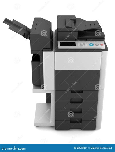 Office Multifunction Printer Scanner Copier With Flying Paper On