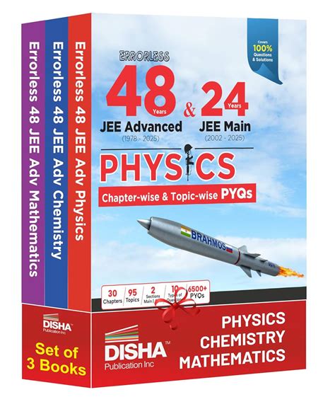 Disha Combo Set Of 3 Books Errorless 48 Years Jee Advanced 1978