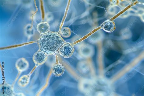 Microbiology Lab Microscope View Of Aspergillus Niger And Aspergillus