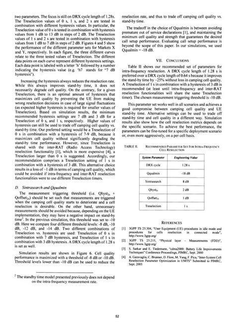 Cell Reselection Parameter Optimizationin Umts