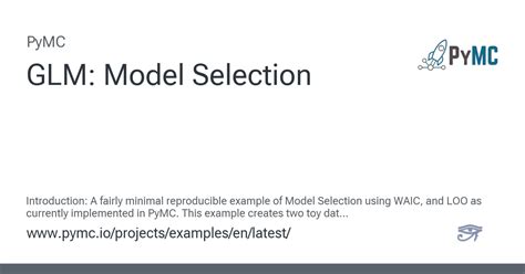 GLM Model Selection PyMC Example Gallery