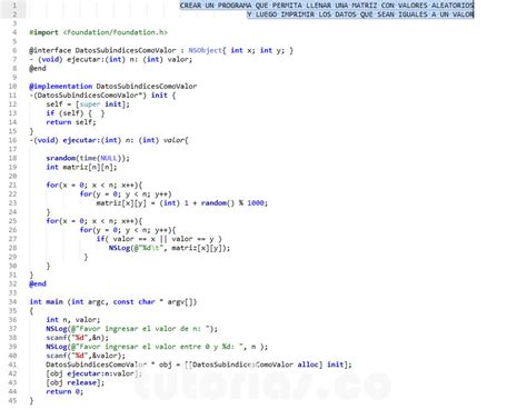 Poo Arrays Objective C Imprimir Datos Subindices Igual A Valor