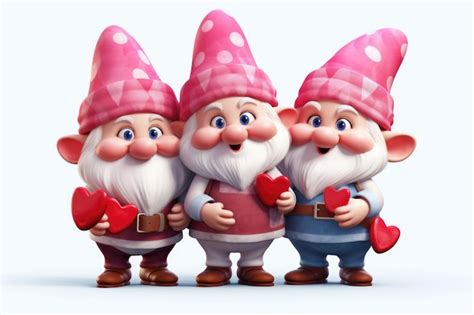 Premium Photo Three Gnomes Standing In Unity Suitable For Fantasy Themes