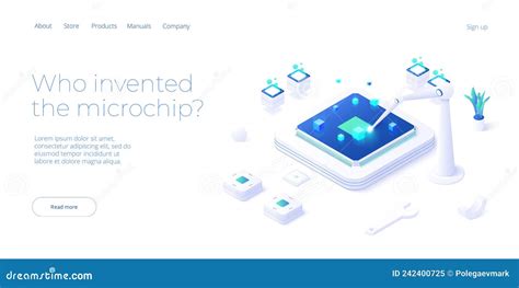 Isometric Semiconductor Production Flowchart Vector Illustration