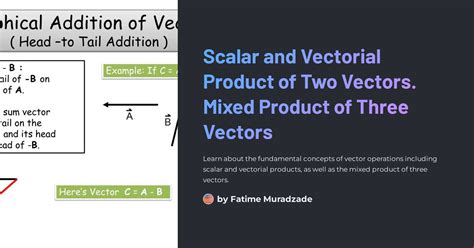 Scalar And Vectorial Product Of Two Vectors Mixed Product Of Three Vectors