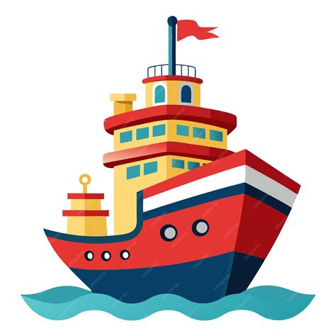 Ship Clipart Cartoon Style Illustration Premium Ai Generated Vector