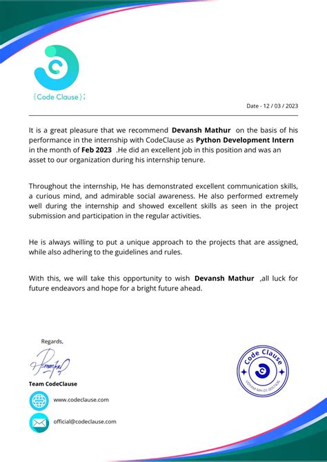 Devansh Mathur On Linkedin Python Internship