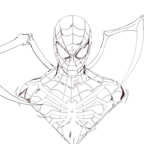 Superior Spiderman Line Art By Arnelljg On Deviantart