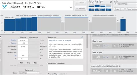12 Week 2000m Concept 2 Indoor Rowing Plan Rpe 3 Sessions Per Week Reusable Training