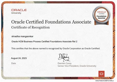 Oraclecertified Oraclehcm Shradha Palni Mangaonkar