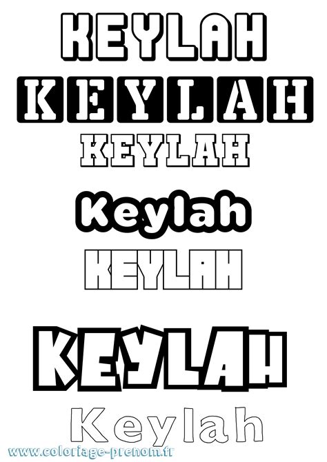 Coloriage Du Prénom Keylah à Imprimer Ou Télécharger Facilement
