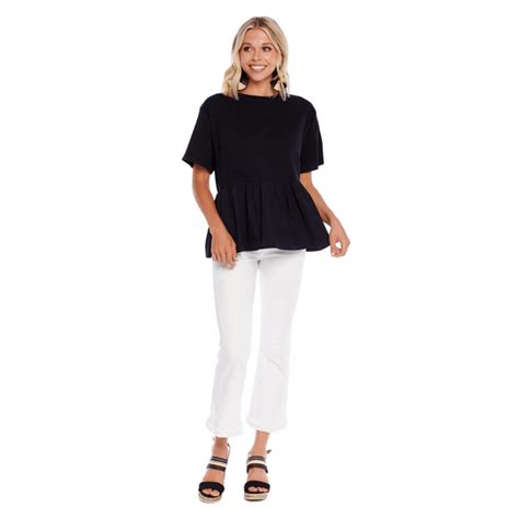 Fallon Peplum Top Mud Pie