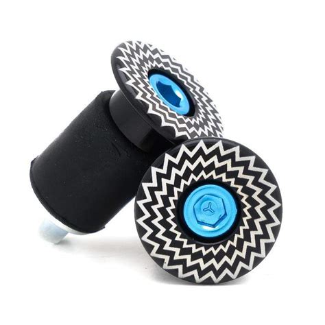 Buzzsaw Mandala Bicycle Bar End Plug Set By Kustomcaps Kustom Ventures