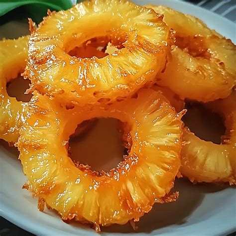 Fried Pineapple Rings Easyplateideas