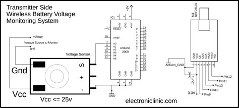 Wireless Battery Voltage Monitoring Using Arduino Nrf24l01 And Bluetooth