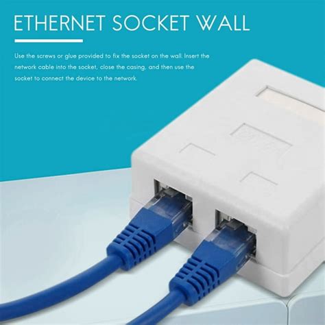 Rj45 Network Socket Shielded Surface Mounted Double Wall Socket With