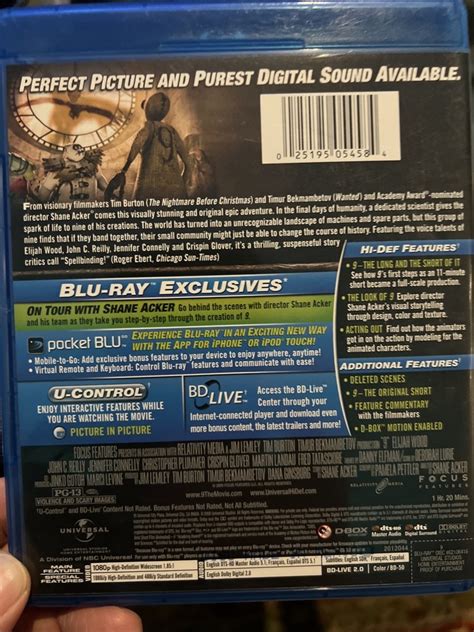 9 Blu Ray 2009 Tim Burton 25195054584 Ebay