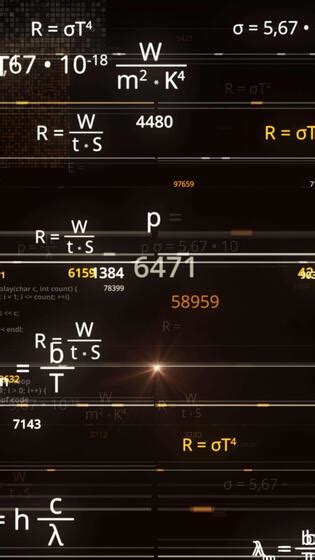 Animation Of Typing Mathematics And Physics Formulas In Abstract Digital Space Animation