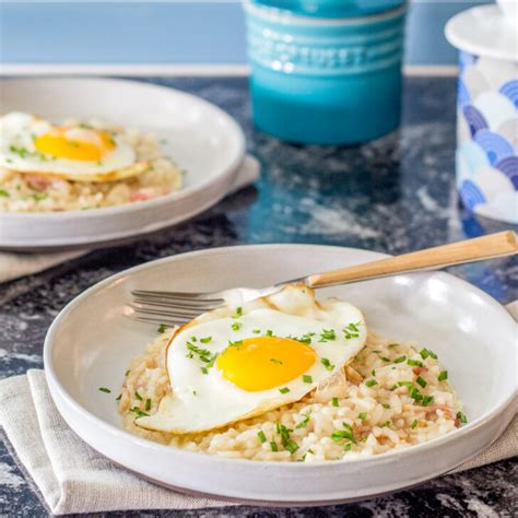 Bacon And Egg Risotto Recipe Food Fanatic